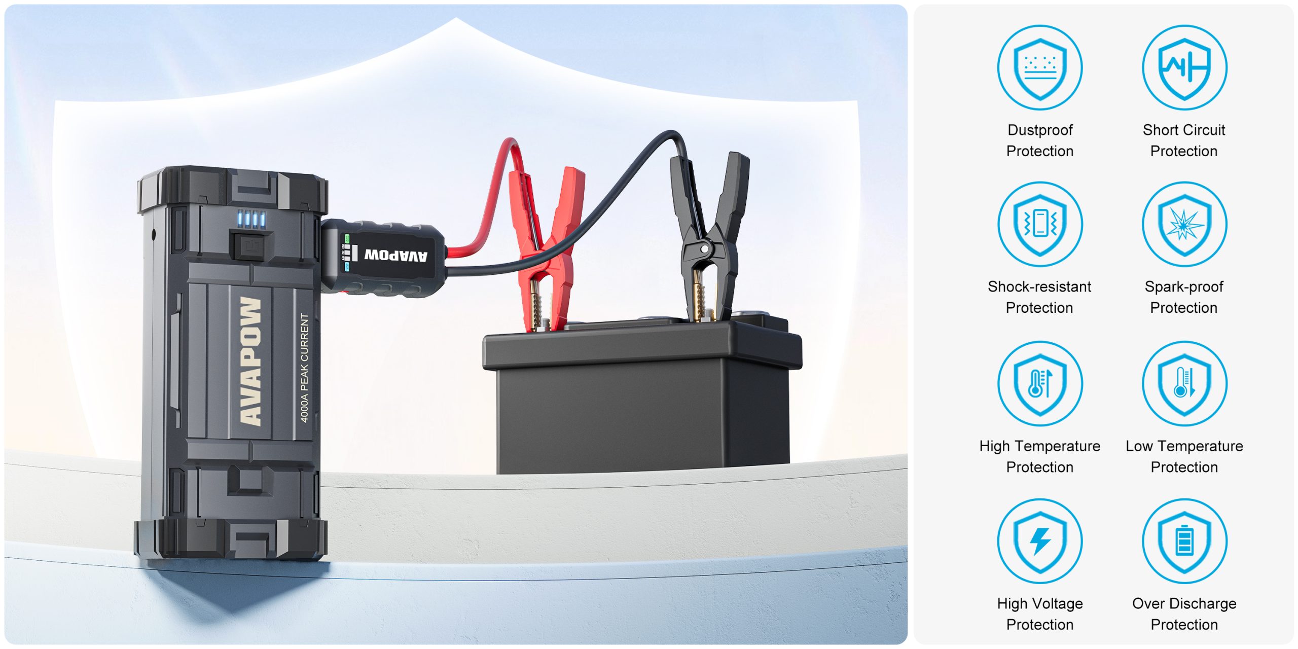 AVAPOW A58 Car Battery Jump Starter - AVAPOW